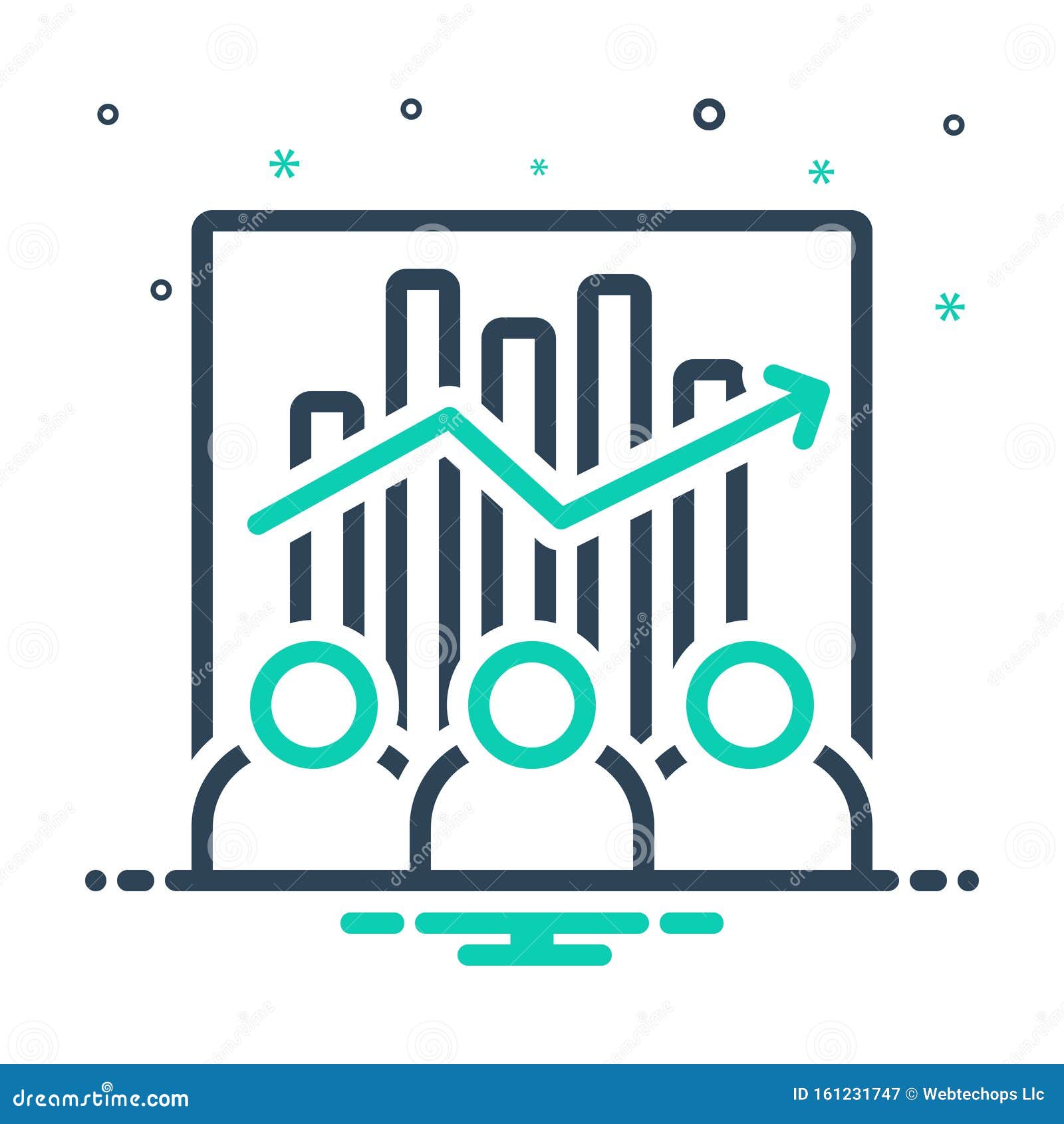 Mix Icon for Team Efficiency, Capacity and Competency Stock Vector ...