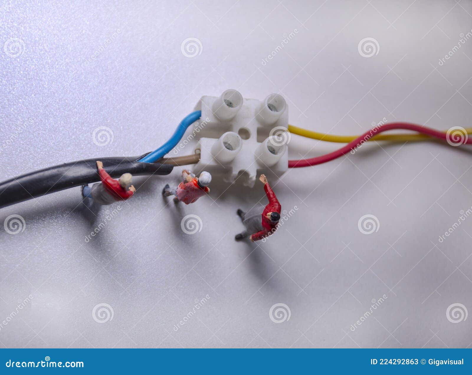 Team of Electrical Workers at Work Stock Image - Image of mammoth ...