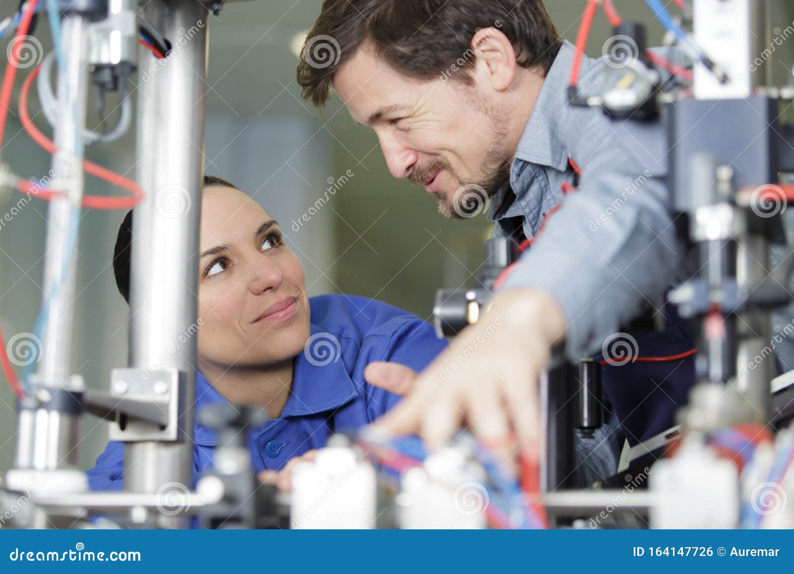 Team Electricians Working Together Stock Photo - Image of electrical ...