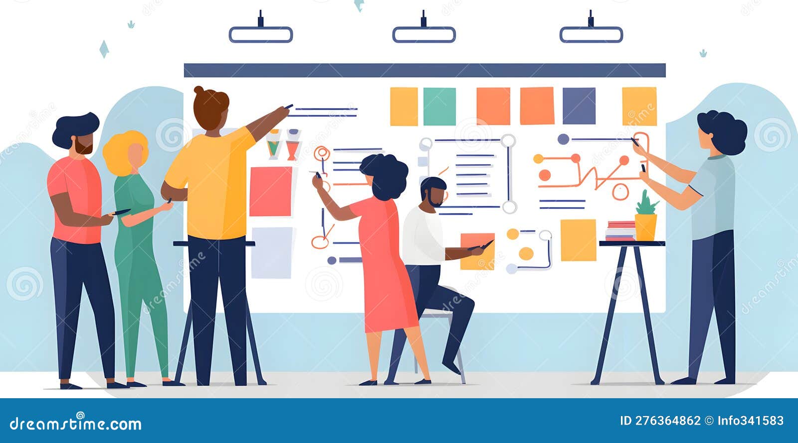Using A Whiteboard The The Explains The Connection Between Thoughts ...