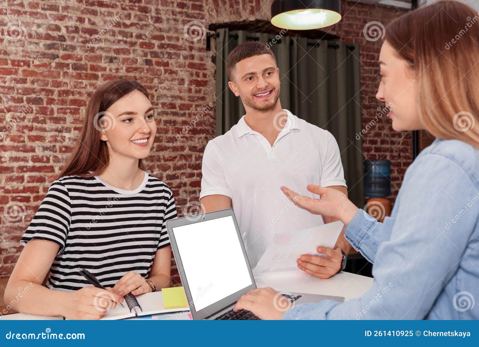 Team of Employees Working Together in Office Stock Image - Image of ...
