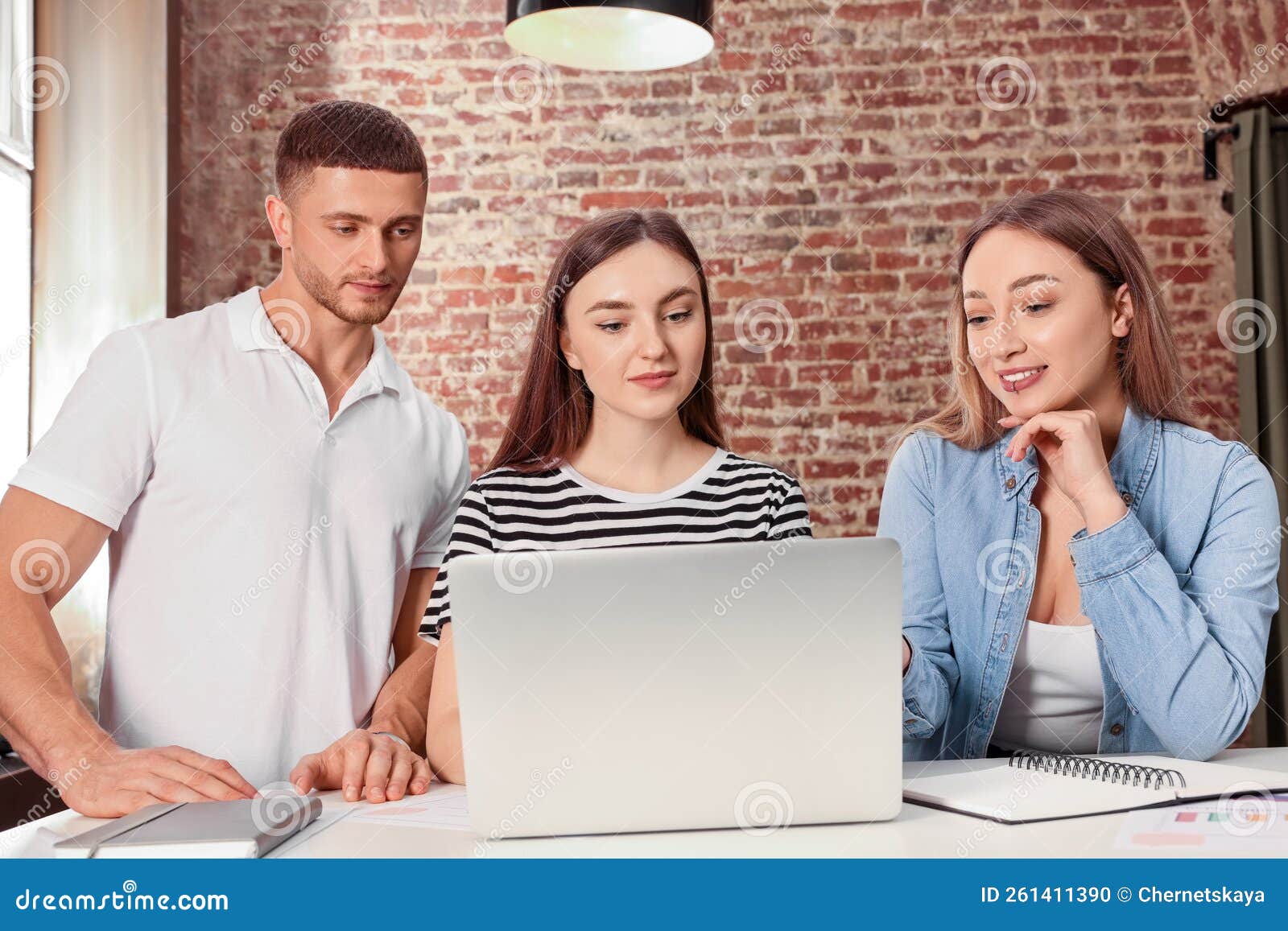 Team of Employees Working Together in Office Stock Photo - Image of ...