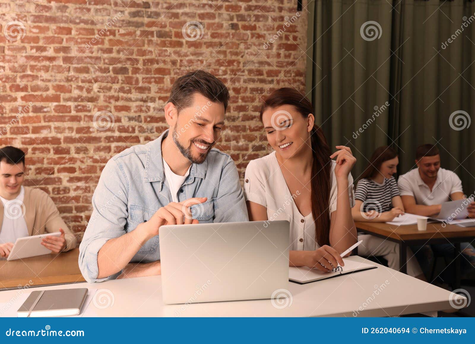 Team of Employees Working Together in Office Stock Photo - Image of ...