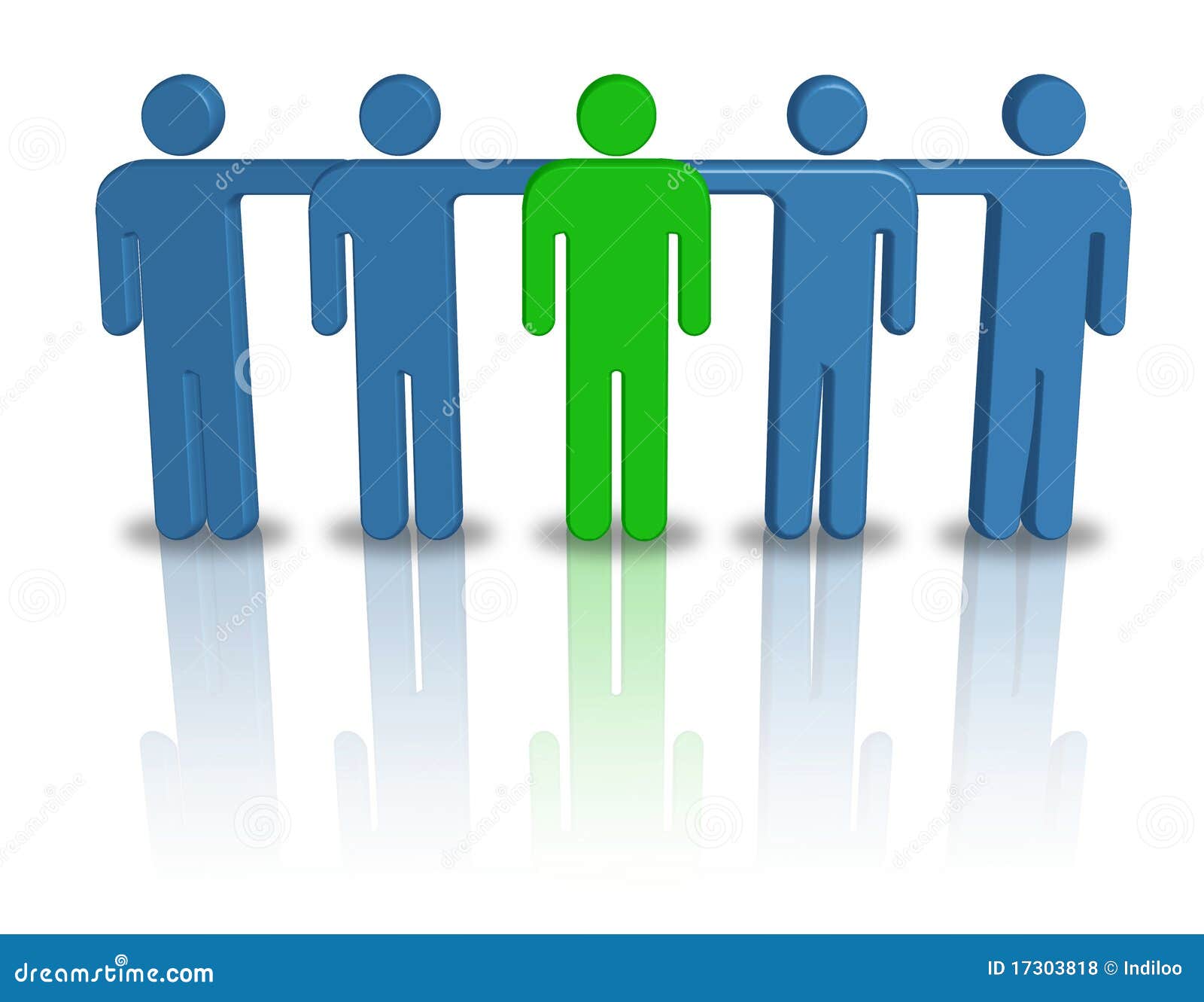 Team en teamleider stock illustratie. Illustration of groen - 17303818