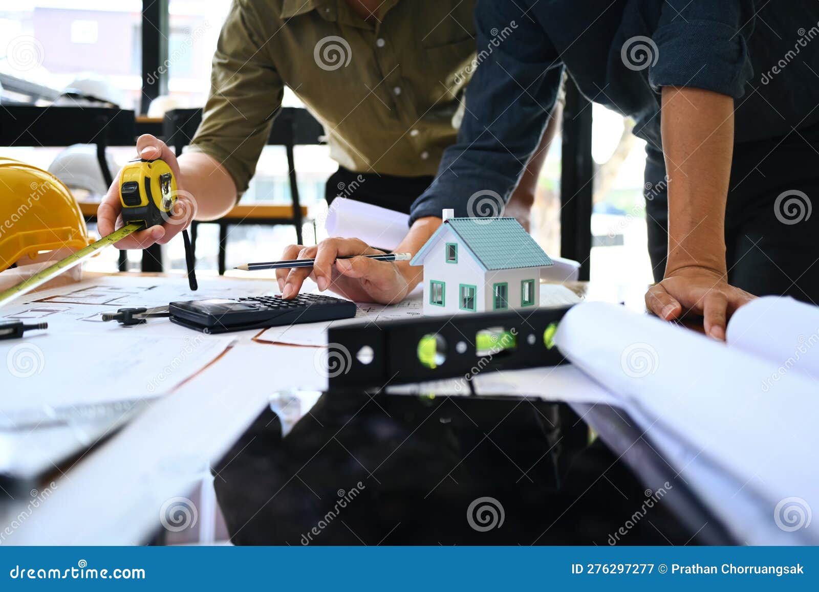 Team of Engineer and Architects Collaborating, Planning Working ...