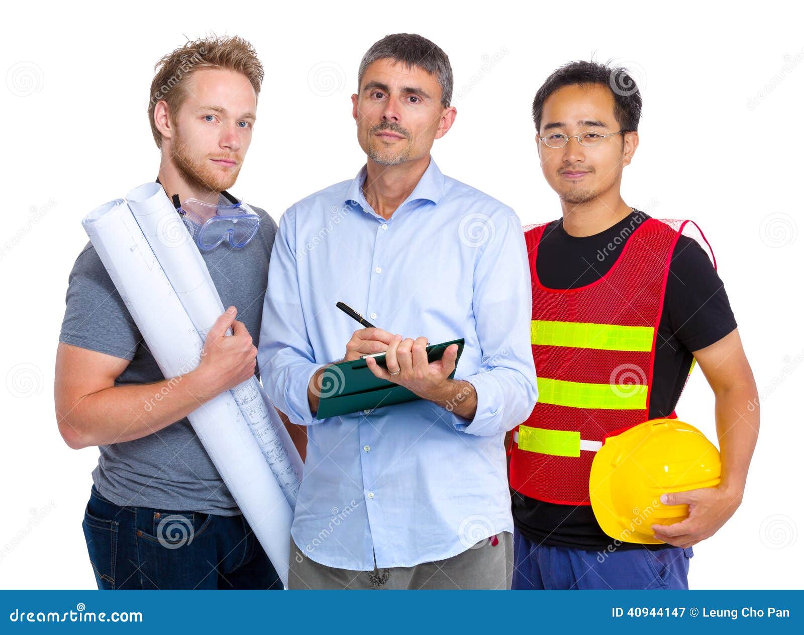 Team of Engineer with Asian and Caucasian Stock Image - Image of ...