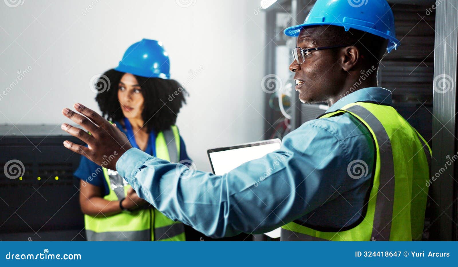 Team, Engineer and Hardware Maintenance in Server Room for System ...