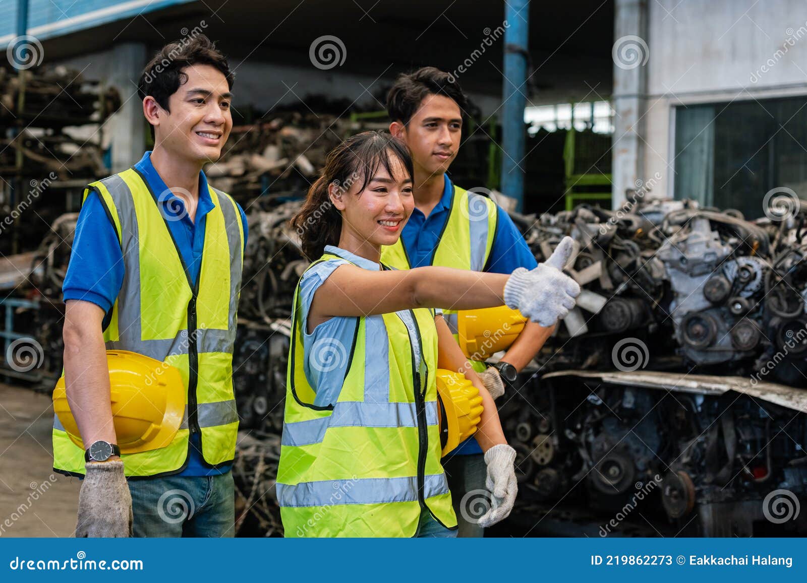 Team Engineering Worker Technician, Workshop Manufacturing. Stock Image ...