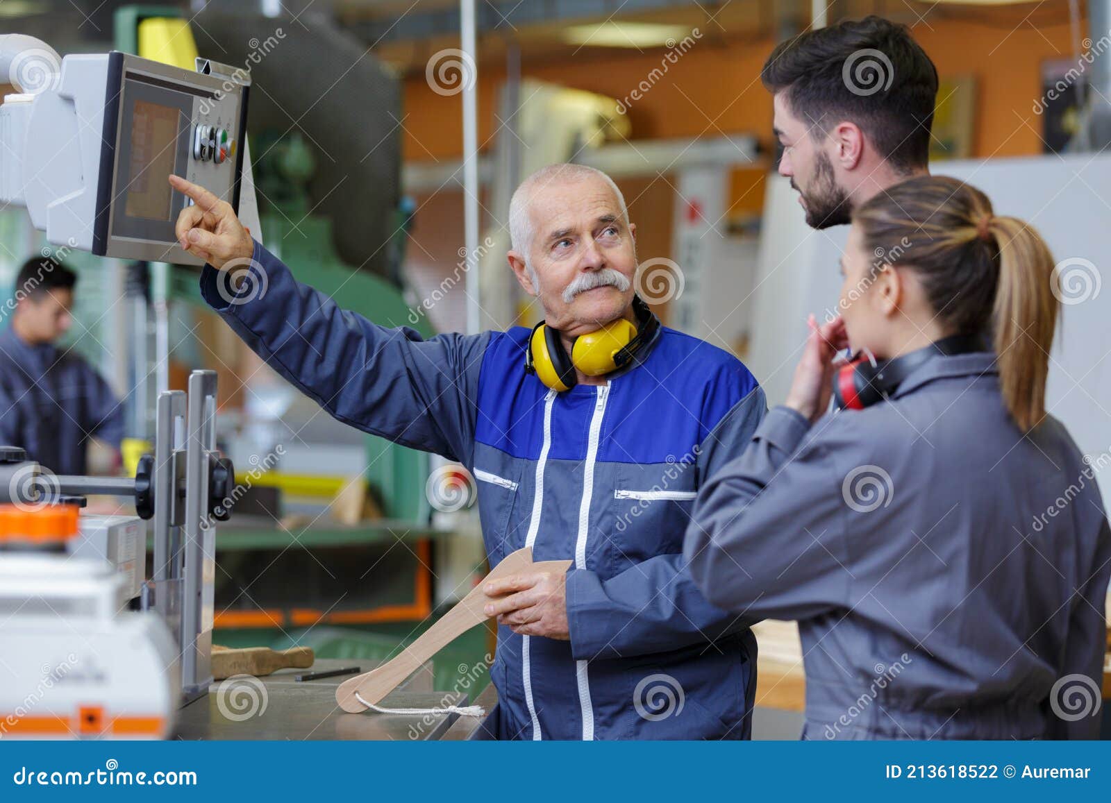 Team Engineers Having Discussion in Factory Stock Photo - Image of ...