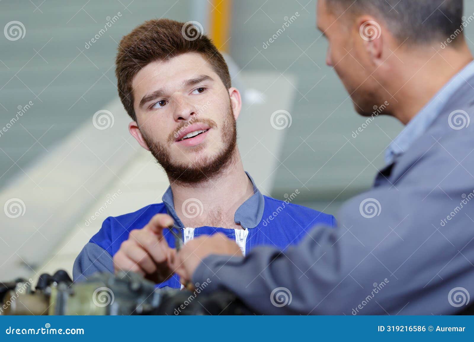 Team Engineers Having Discussion in Factory Stock Photo - Image of ...
