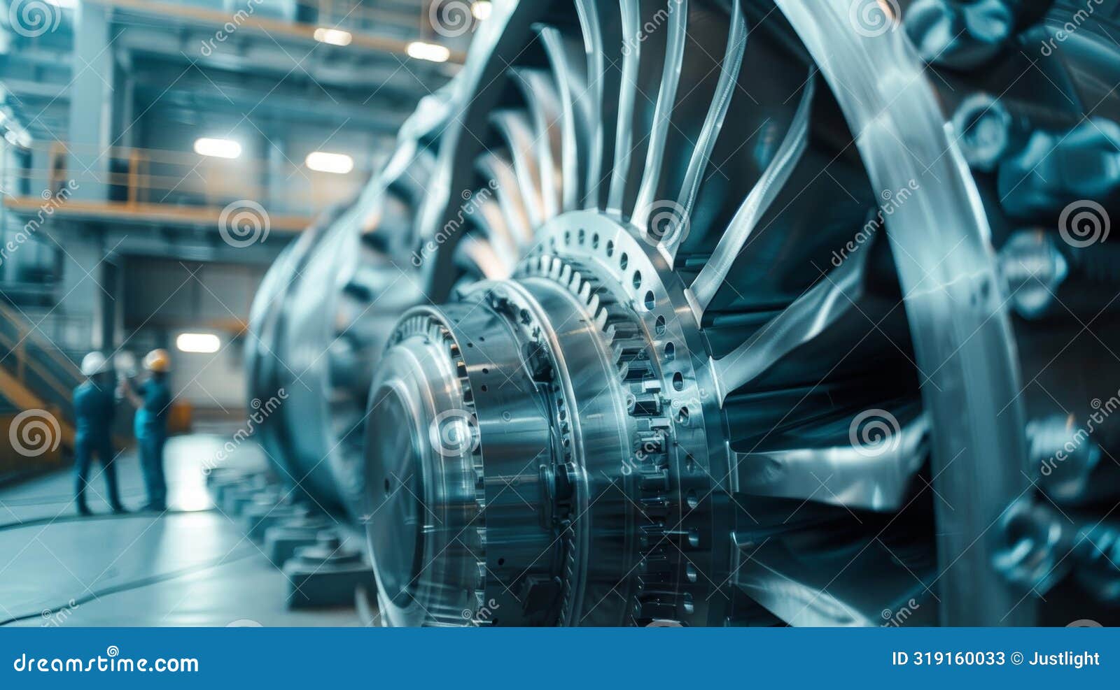 A Team of Engineers Performing Routine Maintenance on a Hydroelectric ...