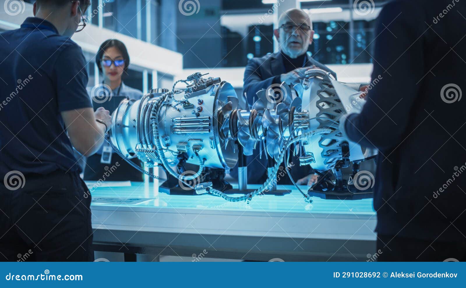 Team of Engineers, Senior Project Manager and Machinery Operators ...