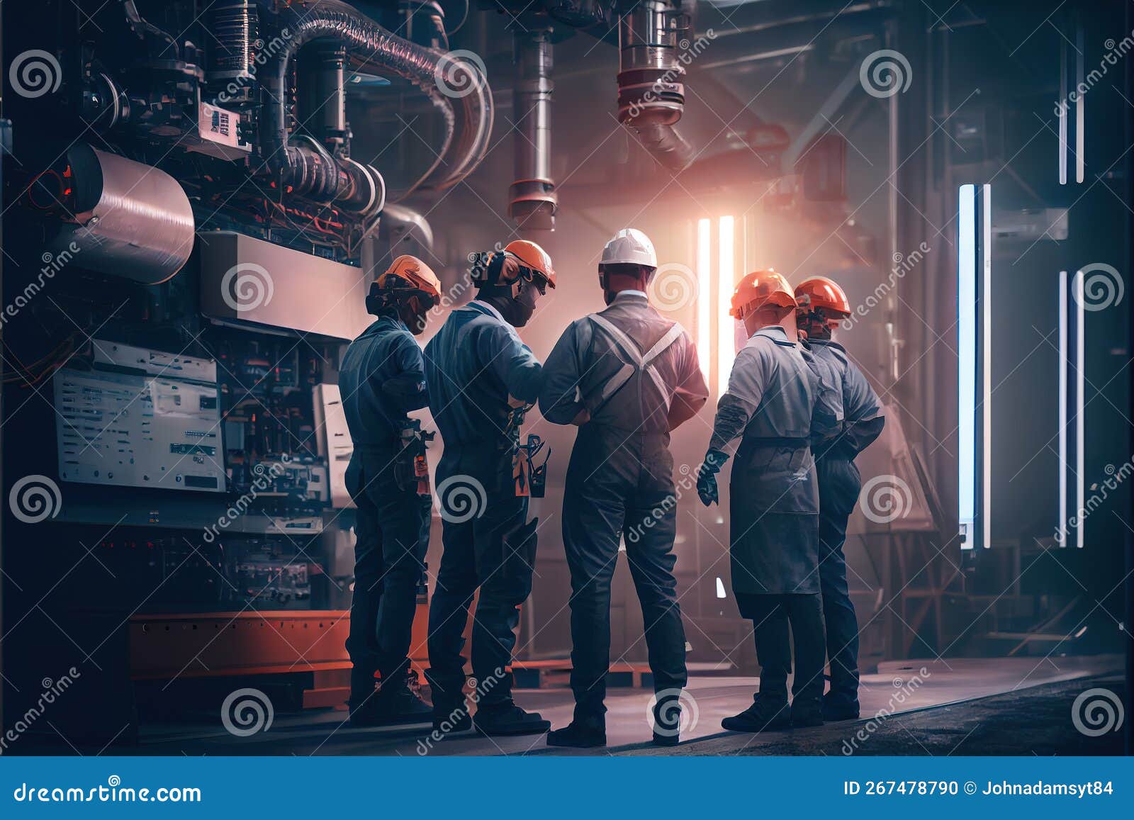 Team of engineers stock illustration. Illustration of technology ...