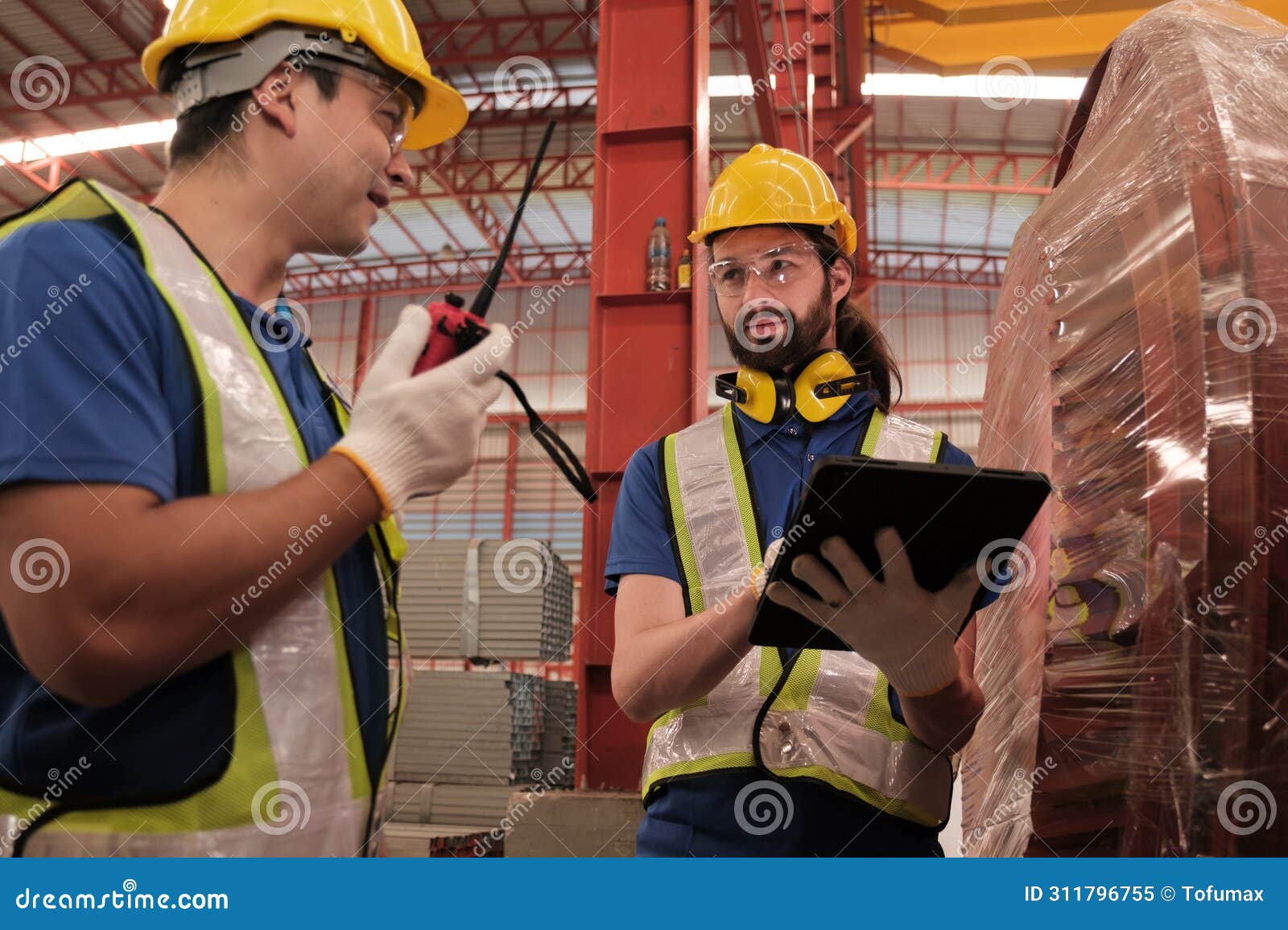 Team of Engineers Working at the Factory Stock Image - Image of ...