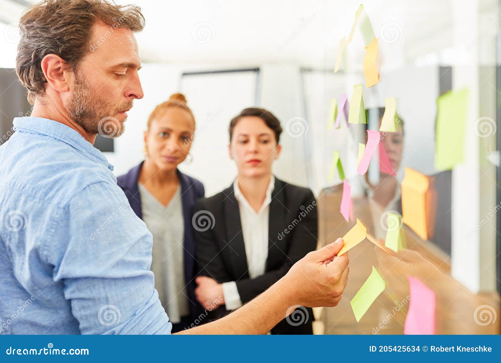 Team Evaluating Project Ideas Stock Photo - Image of notes, businessman ...