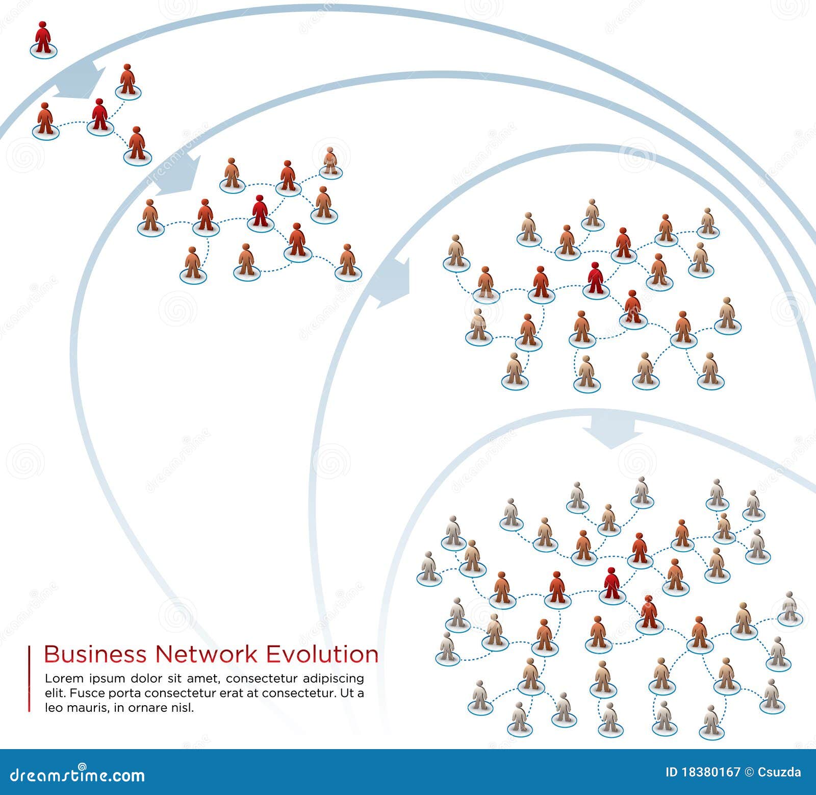 Team evolution concept stock vector. Illustration of network - 18380167