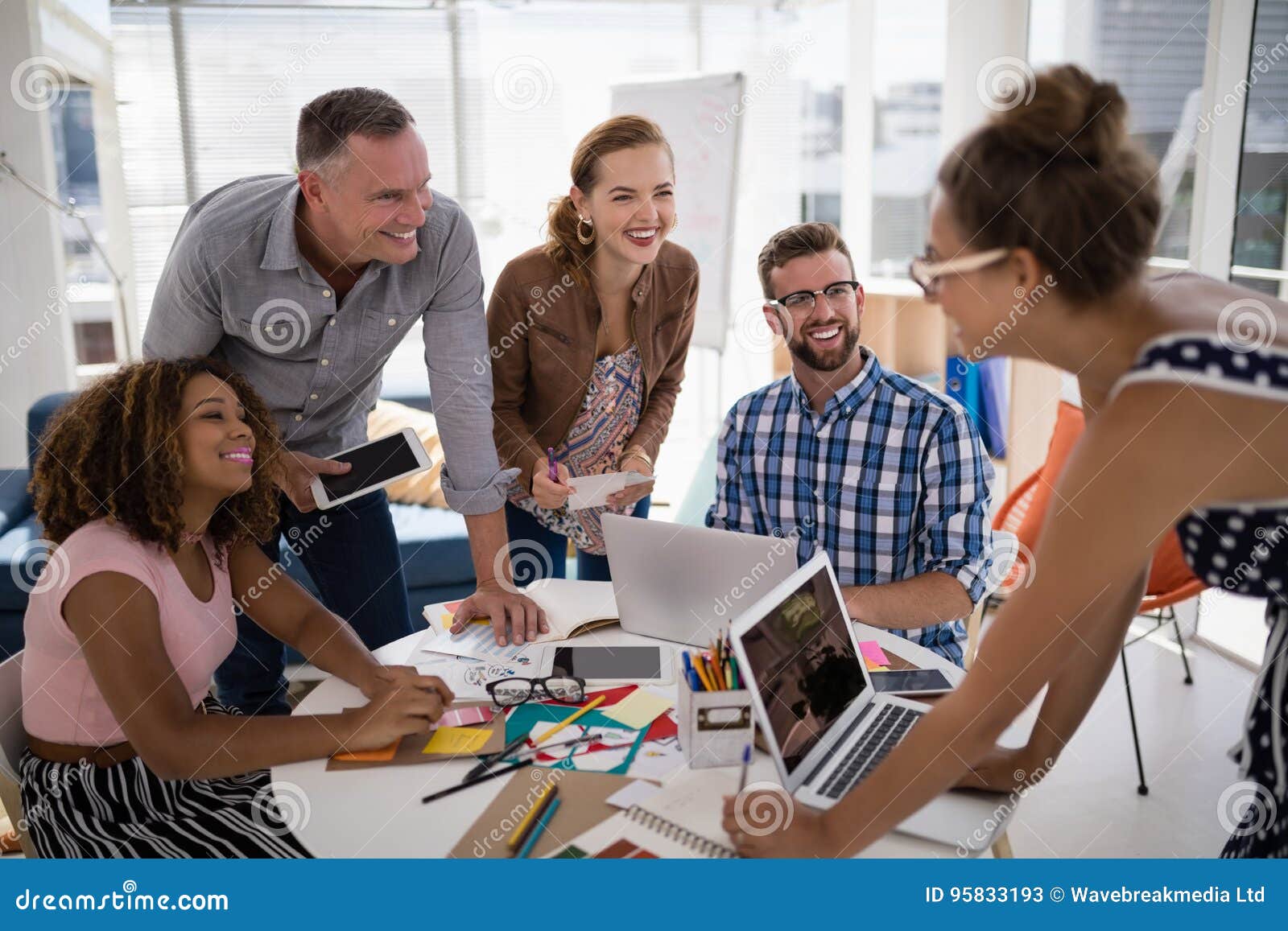 Team of Executives Working Together in the Office Stock Image - Image ...