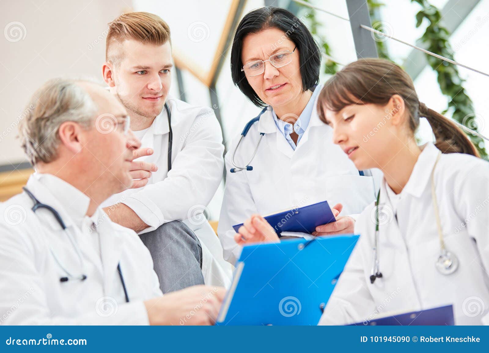 Team of Experienced and Apprentice Doctors Stock Photo - Image of ...