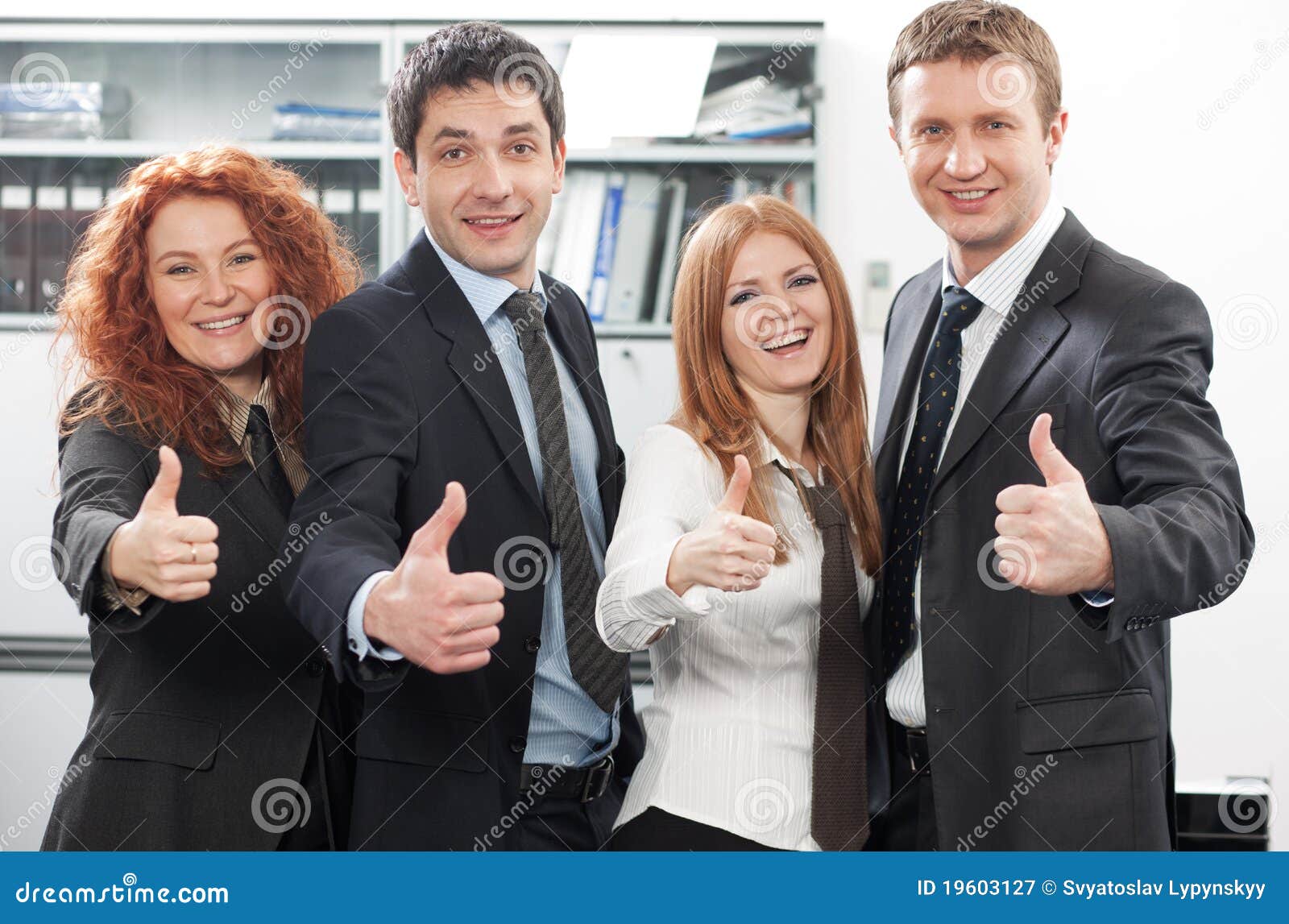Team Express Positivity in Office Stock Image - Image of businesswomen ...