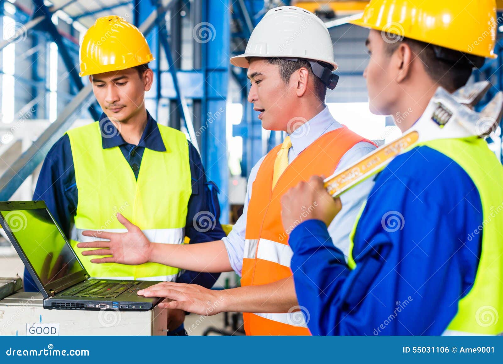 Team in Factory at Production Training Stock Photo - Image of ...