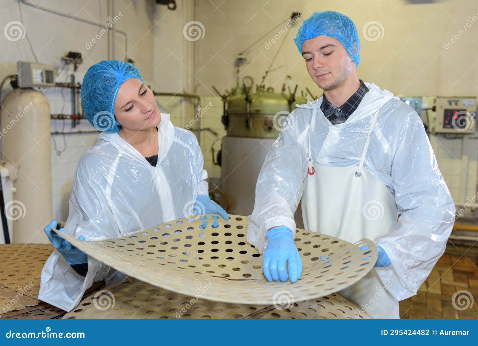 Team Factory Workers Demonstrating Work Stock Photo - Image of vocation ...