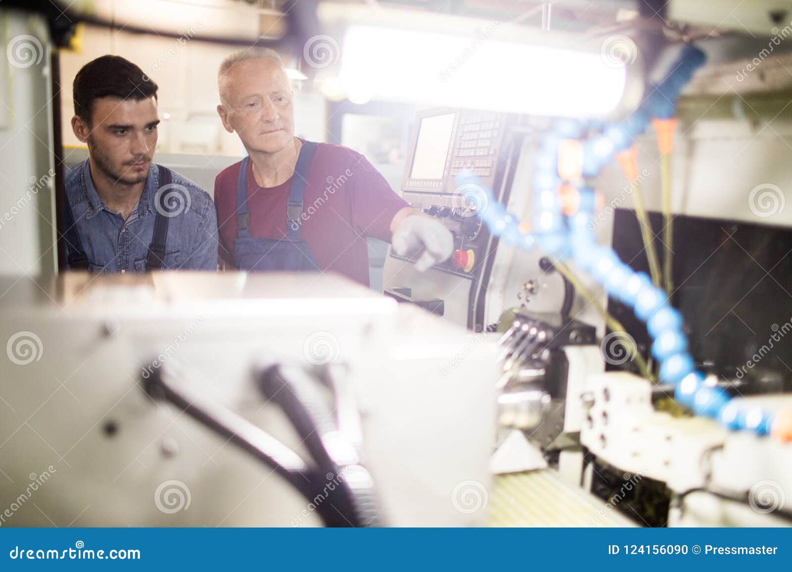 Factory Workers Working in Team Stock Photo - Image of control, machine ...