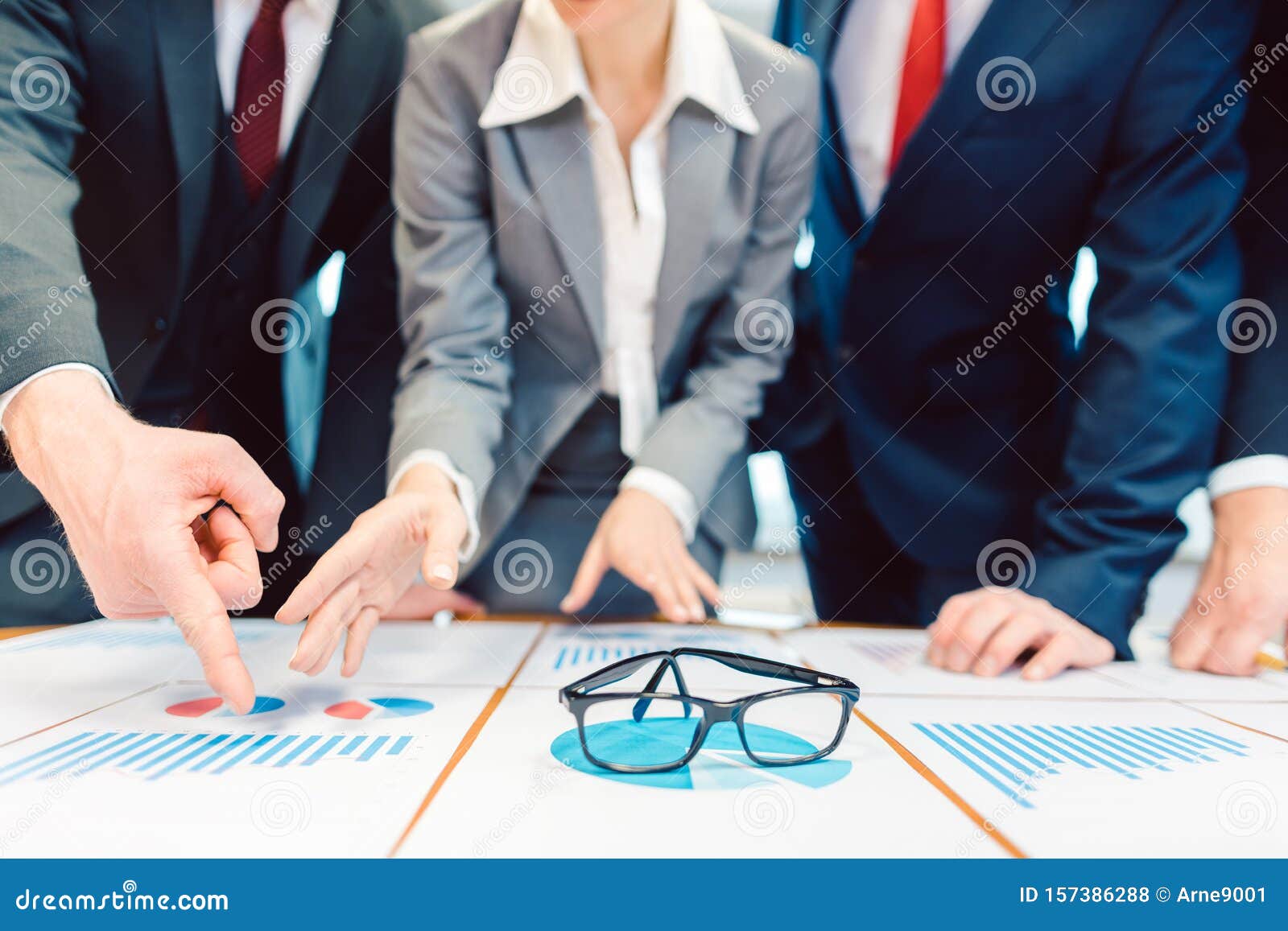 Team of Financial Advisors Analyzing Data Stock Photo - Image of german ...