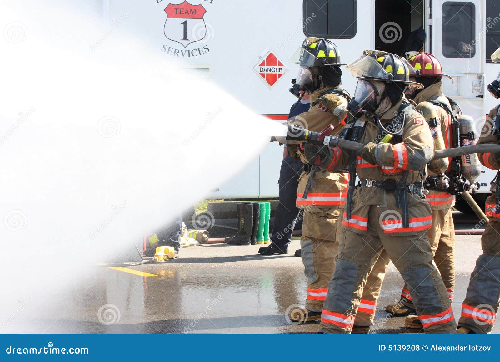 Team of Fire-fighters in Fight Editorial Stock Photo - Image of ...