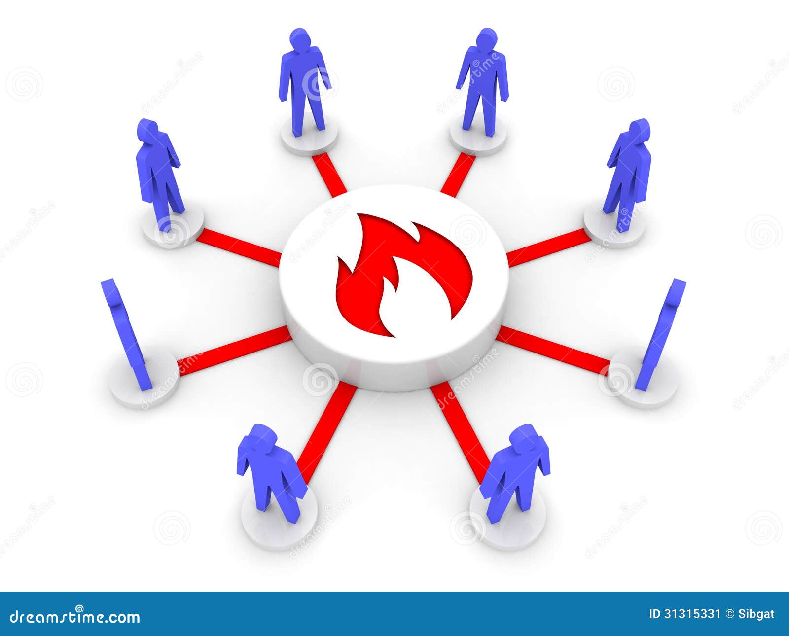 Team Fire. Group Inspiration Stock Illustration - Illustration of ...