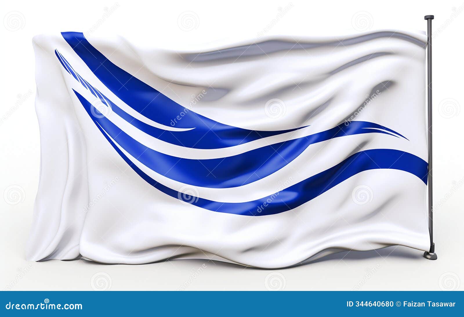 Team Flag Against Clean White Stock Illustration - Illustration of ...