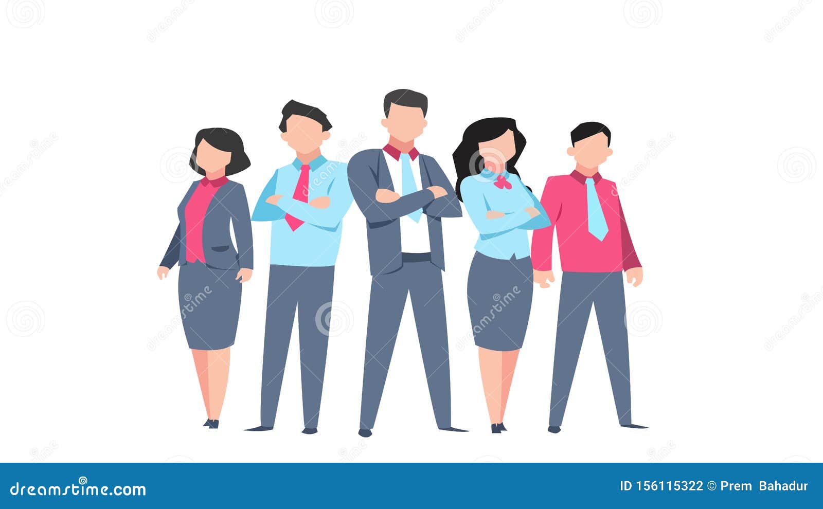 Team - Flat Design Style Colorful Illustration on White Background with ...