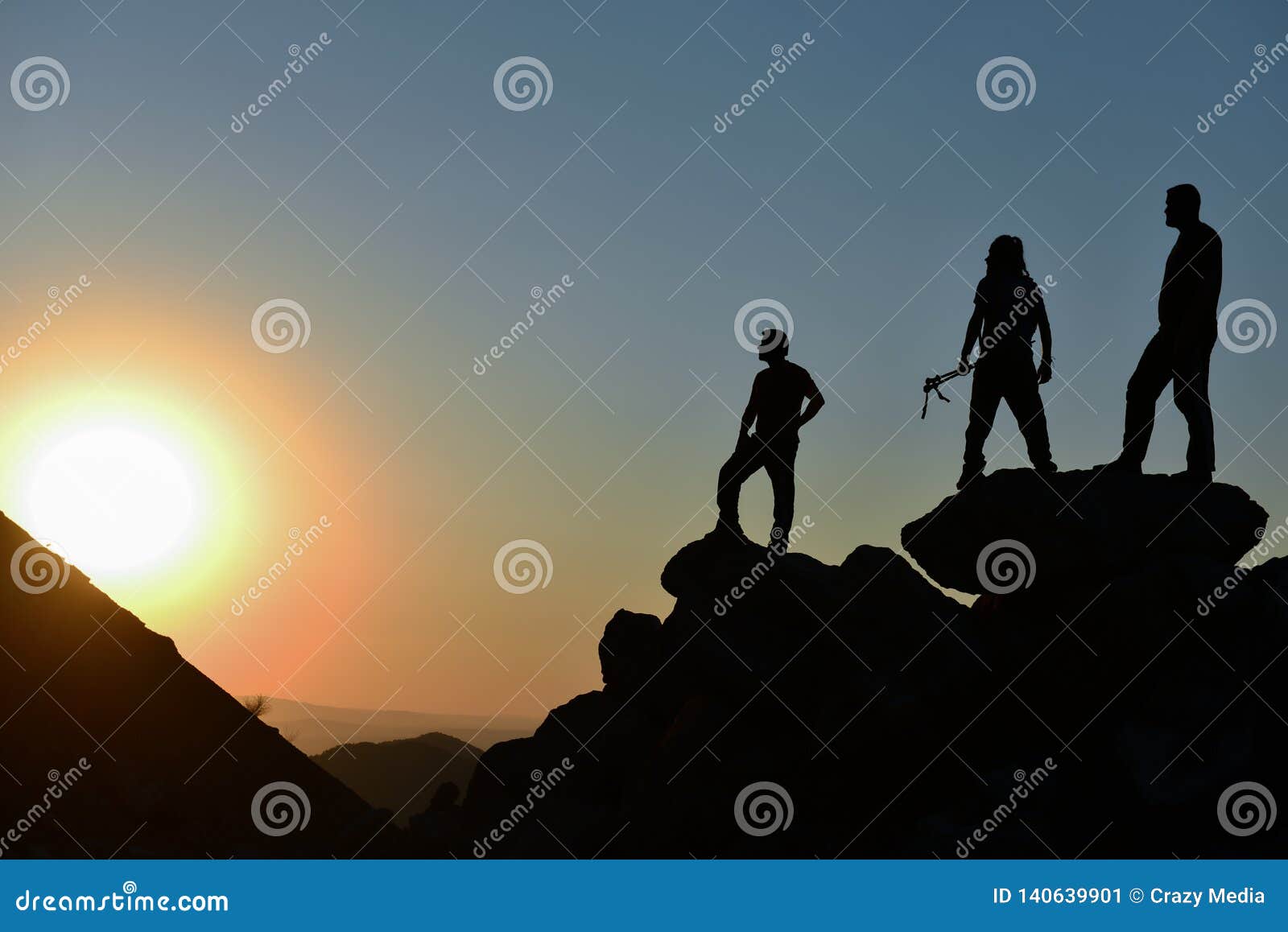 A Team that Follows the Sun Begins a Peaceful Day Stock Image - Image ...