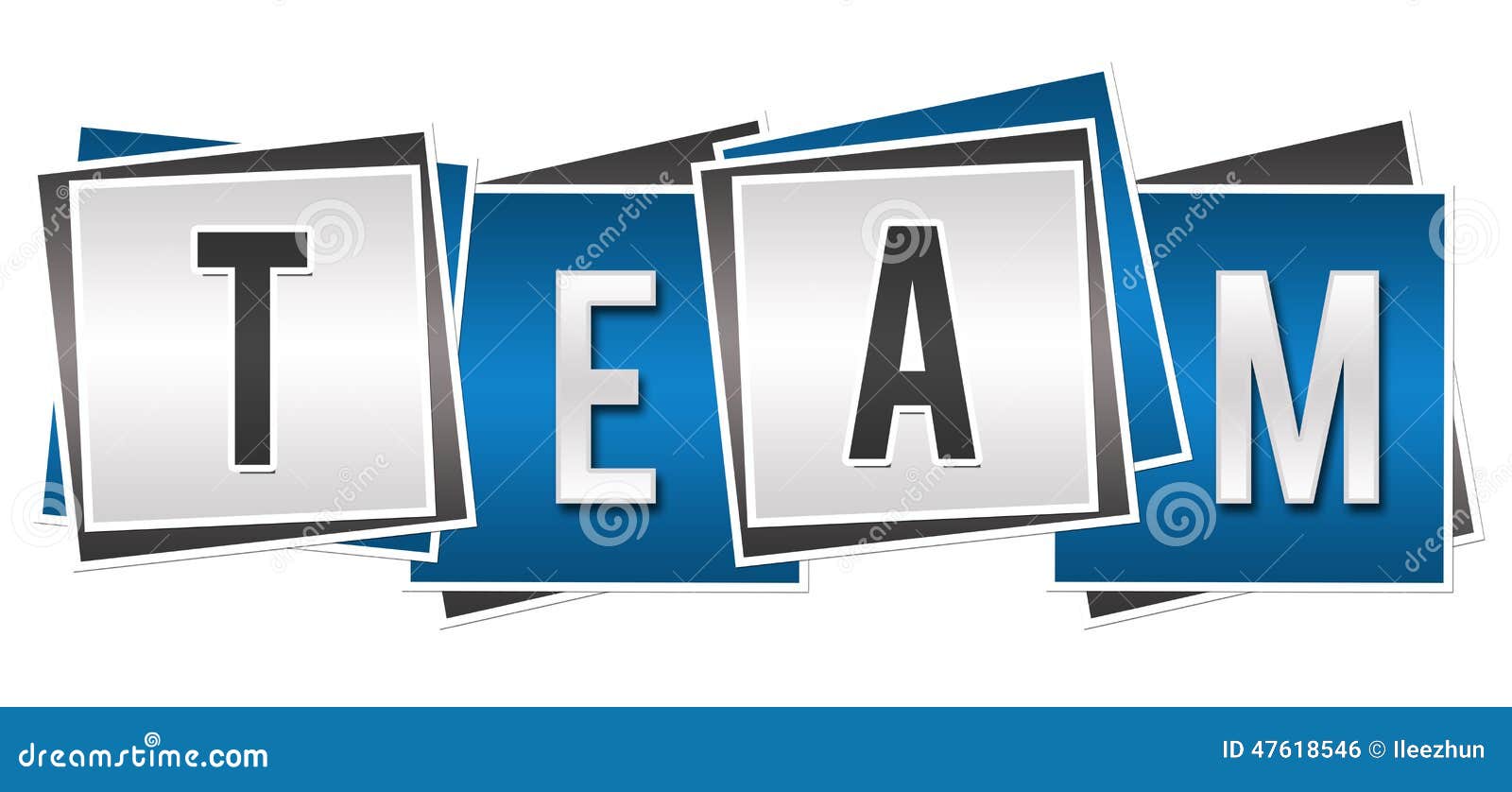 Team Four Blocks stock illustration. Illustration of team - 47618546