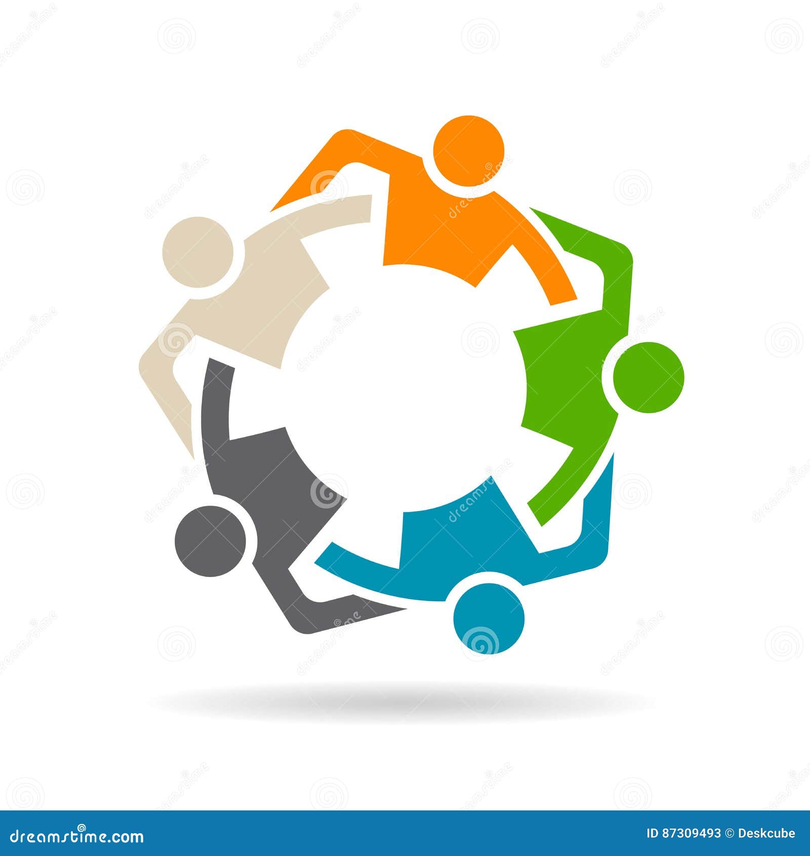 Team Friends Group of Five People. Stock Vector - Illustration of ...