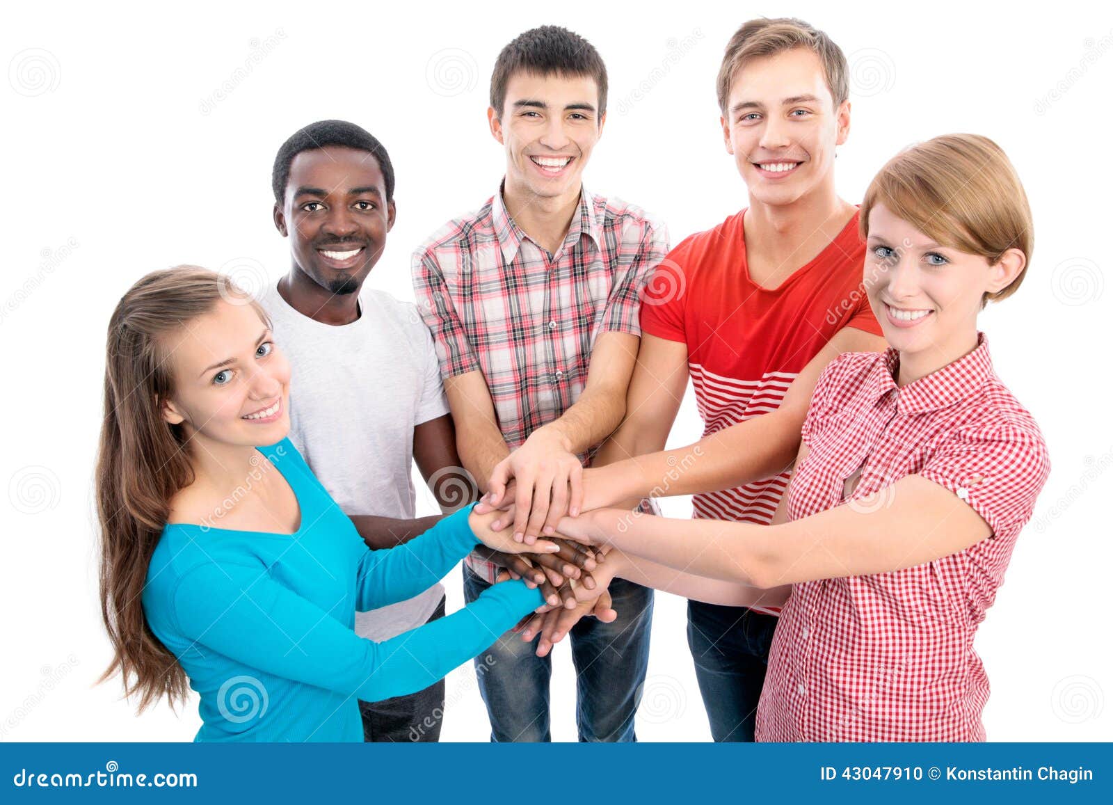 Team of friends stock photo. Image of casual, motivation - 43047910