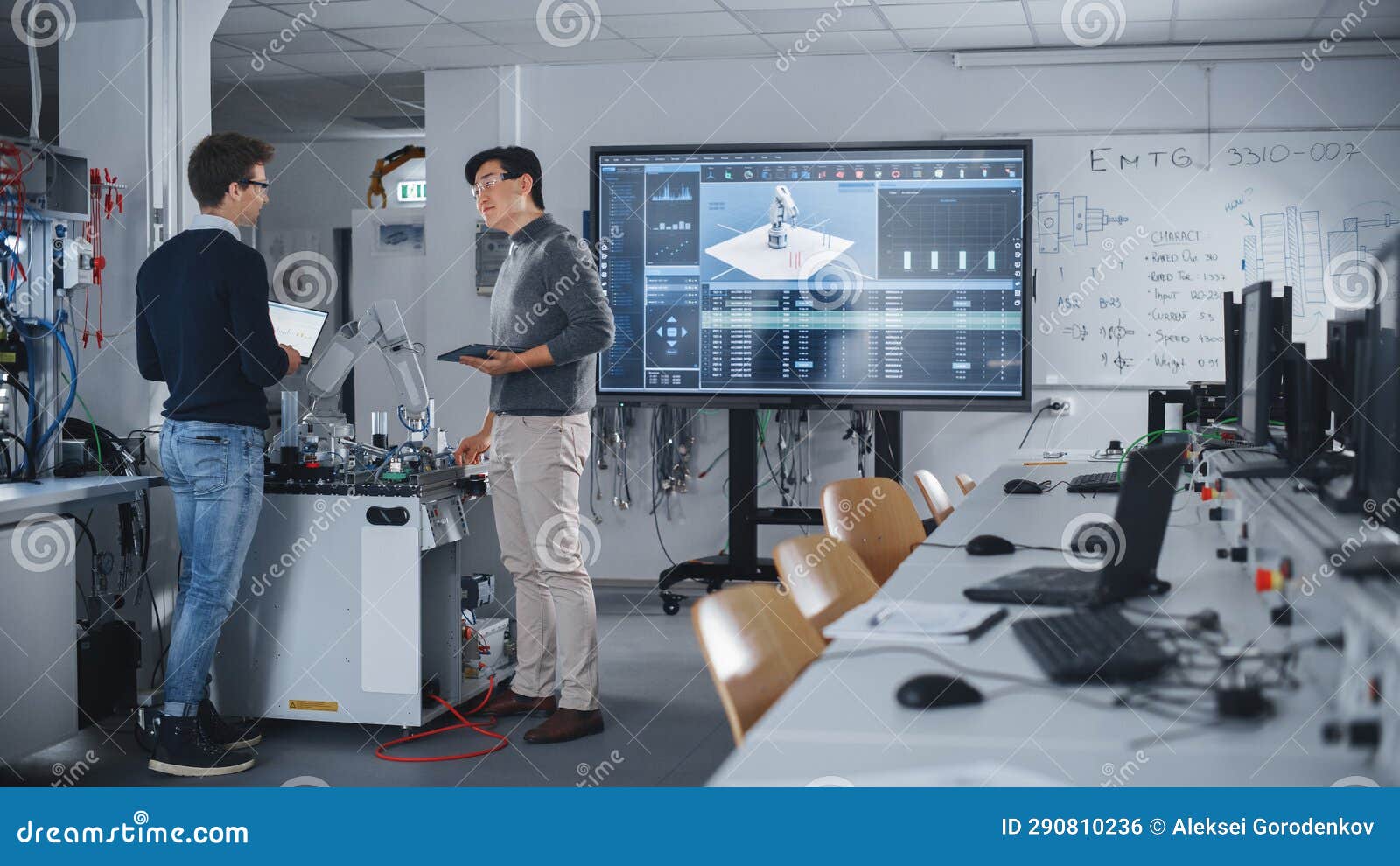 Team of Future Robotics Engineers Working on Robot Arm Design and ...