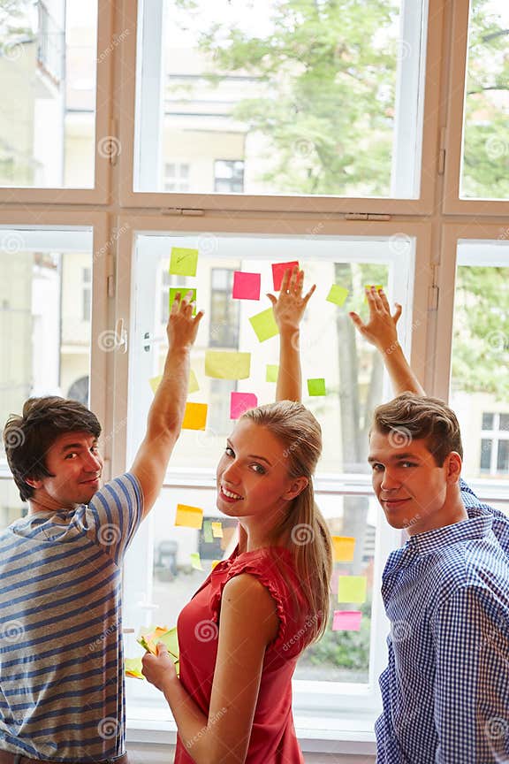 Team Gathering Ideas with Notes Stock Image - Image of concept, notes ...