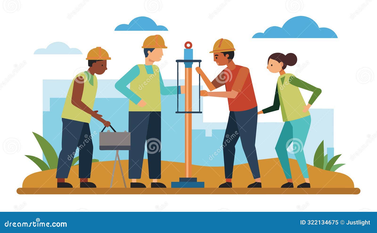 Team Essential Workers Cartoon Vector | CartoonDealer.com #200435113