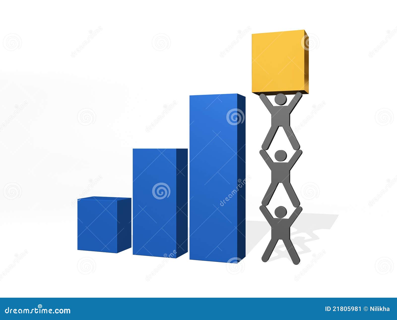 Team graph stock illustration. Illustration of work, cooperation - 21805981