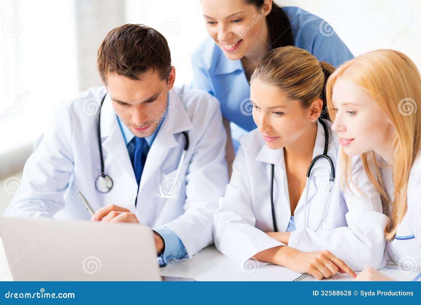 Team or Group of Doctors Working Stock Photo - Image of laboratory ...