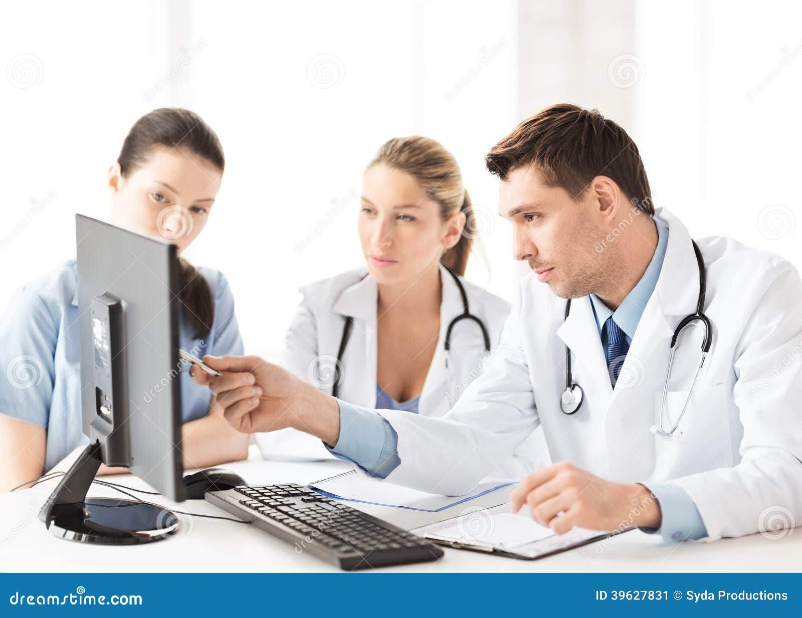 Team or Group of Doctors Working Stock Image - Image of discussing ...