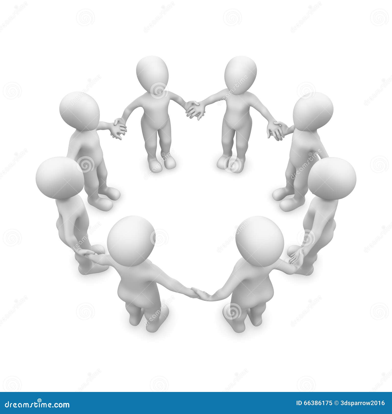 Team 3d men in circle. stock illustration. Illustration of white - 66386175