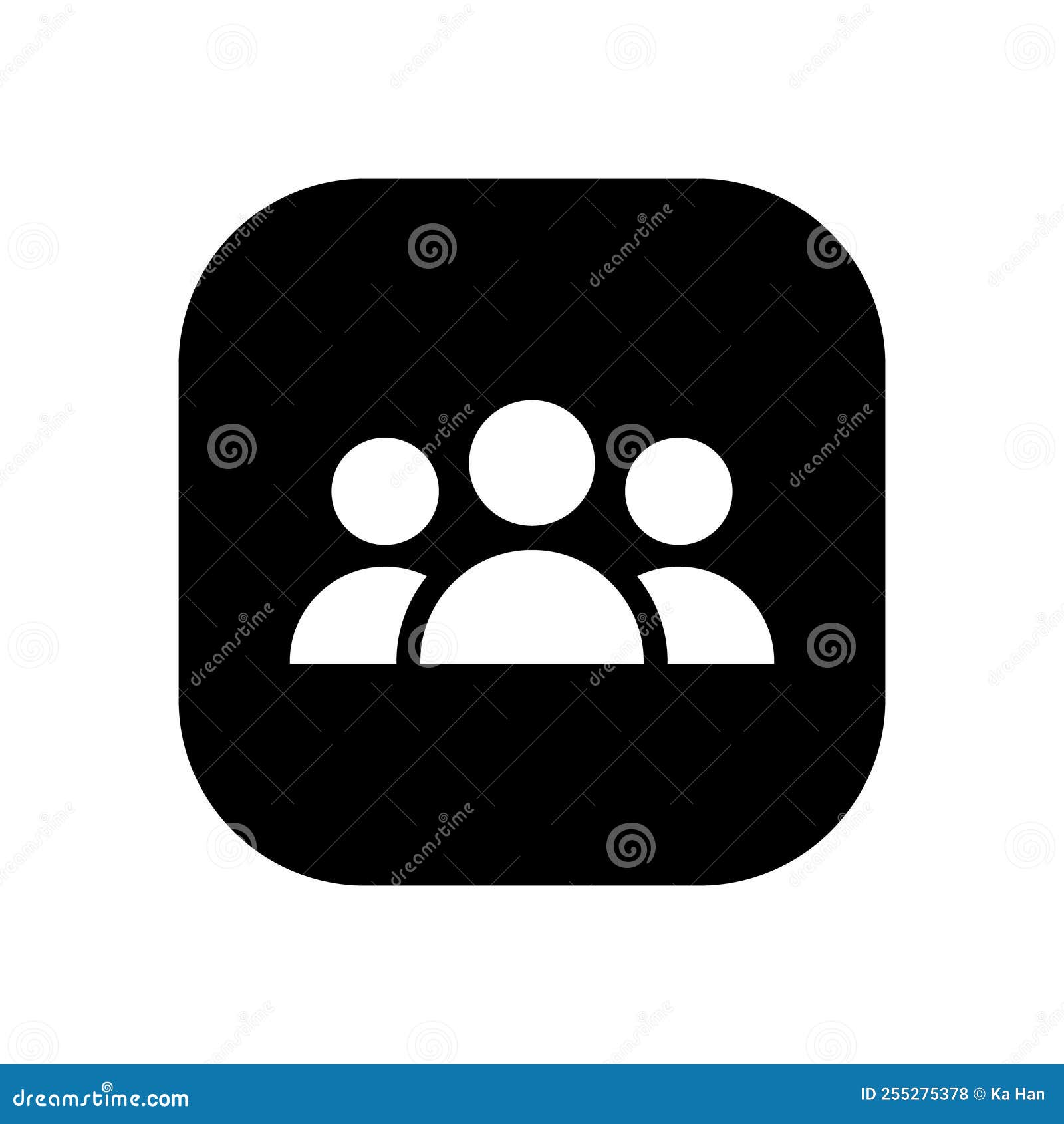 Team, Group, Teamwork Avatar Icon Vector Isolated on Square Background ...