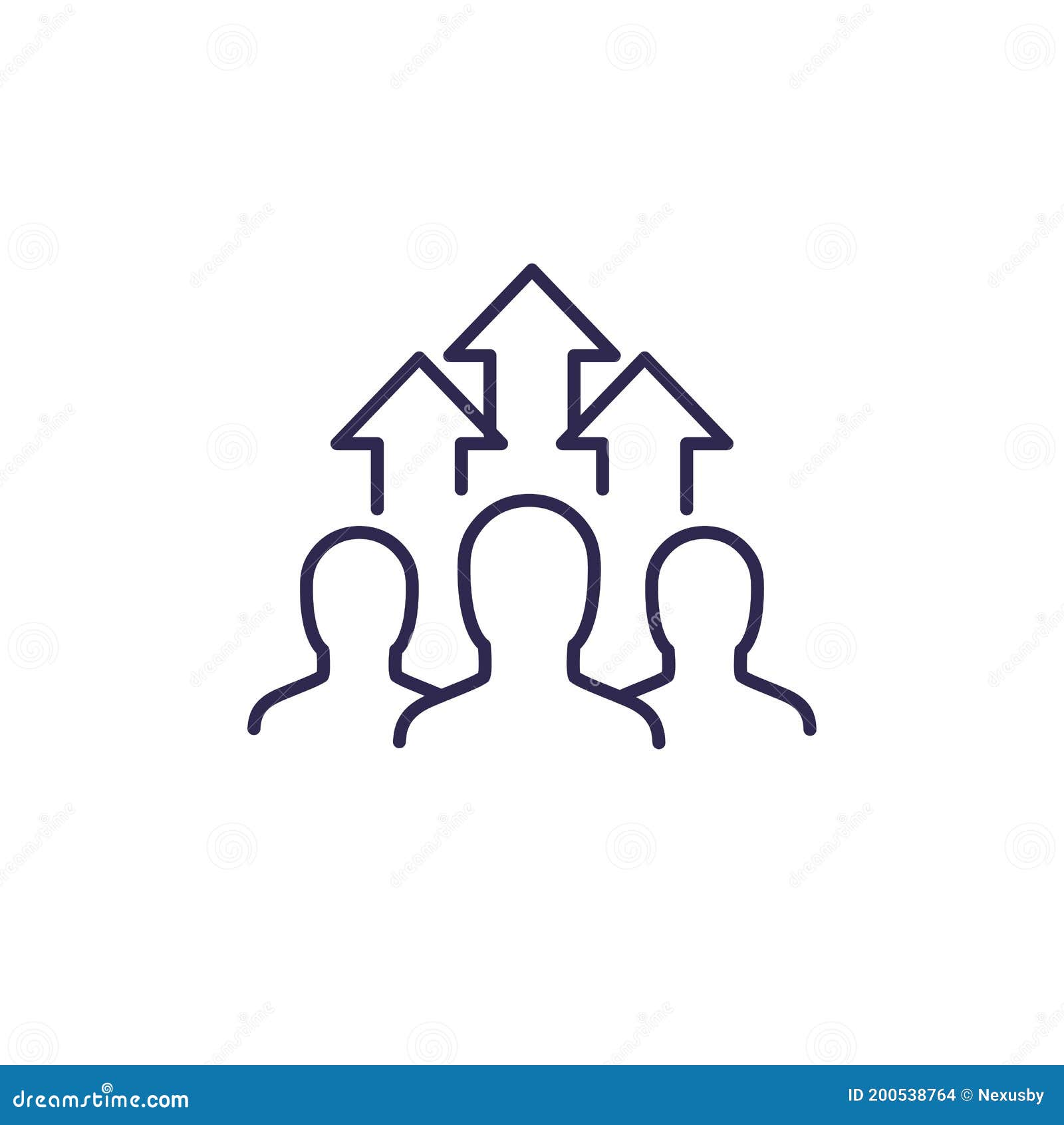 Team Growth Icon Vector Set, Development Illustration Sign Collection ...