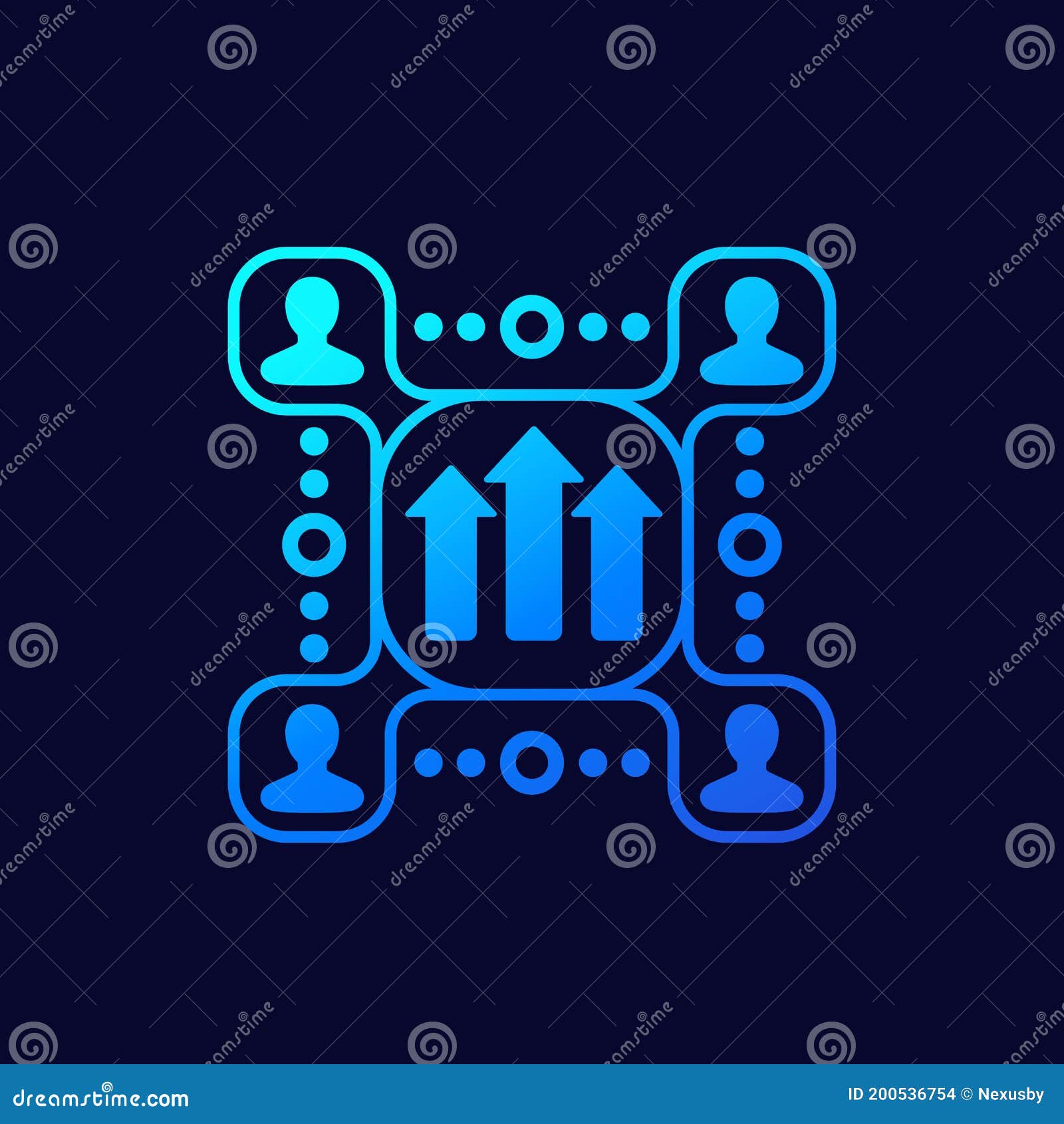 Team Growth and Development Vector Icon Stock Vector - Illustration of ...