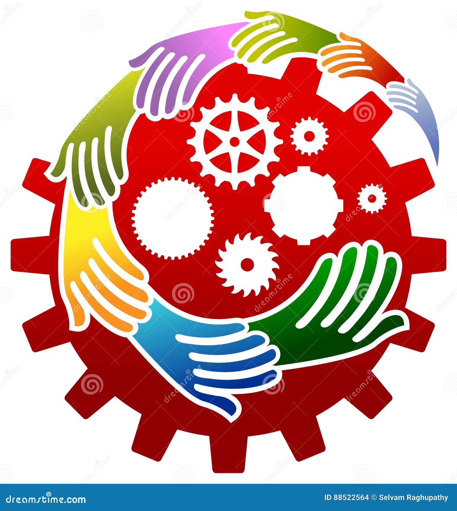 Team hands stock vector. Illustration of design, development - 88522564