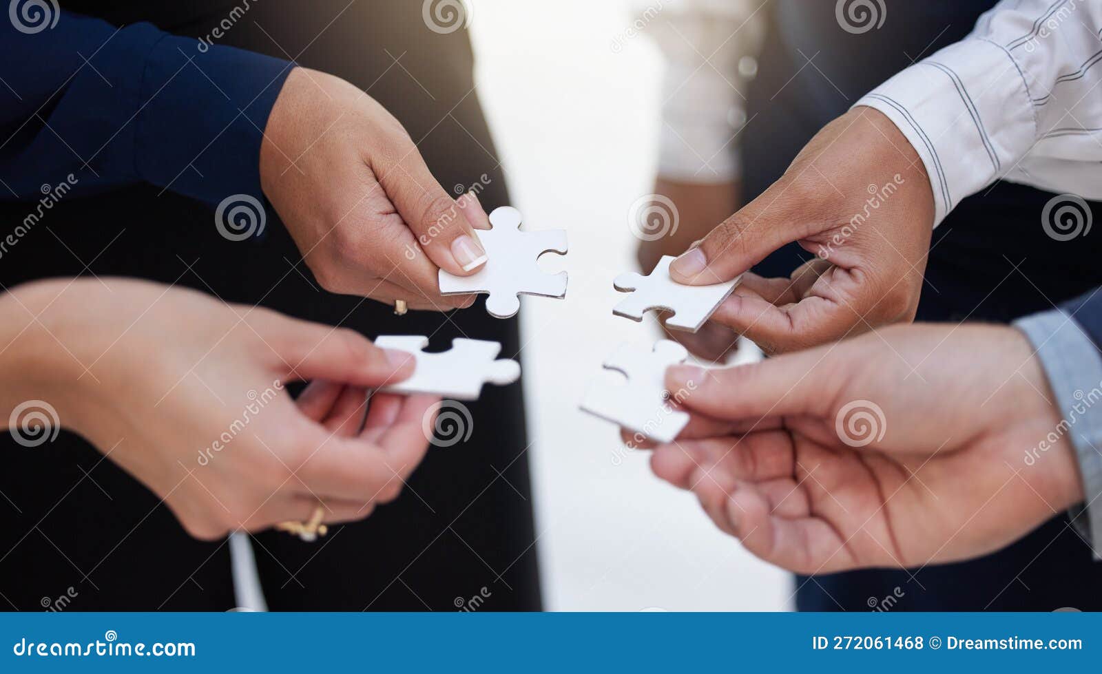 Team, Hands and Puzzle for Teamwork, Solution and Integration, Synergy ...