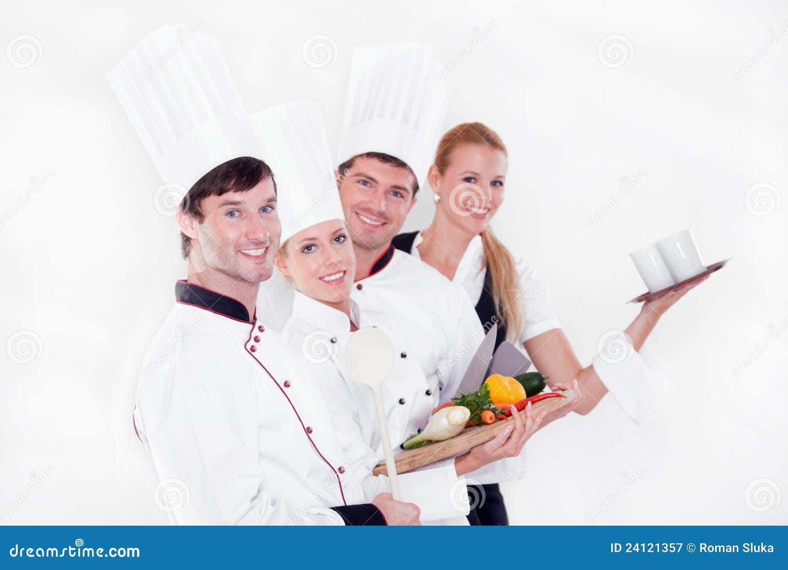 Team of happy chefs stock image. Image of colleagues - 24121357