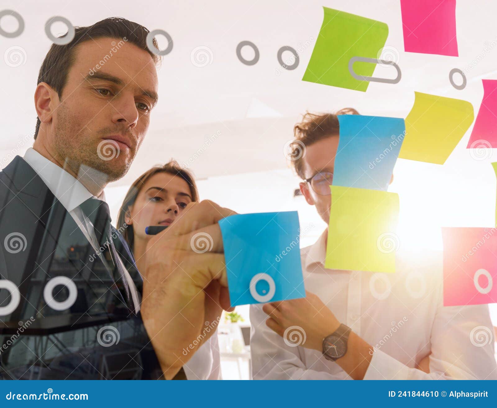 Team of Happy People Work Together As Teamwork and Partner Stock Photo ...