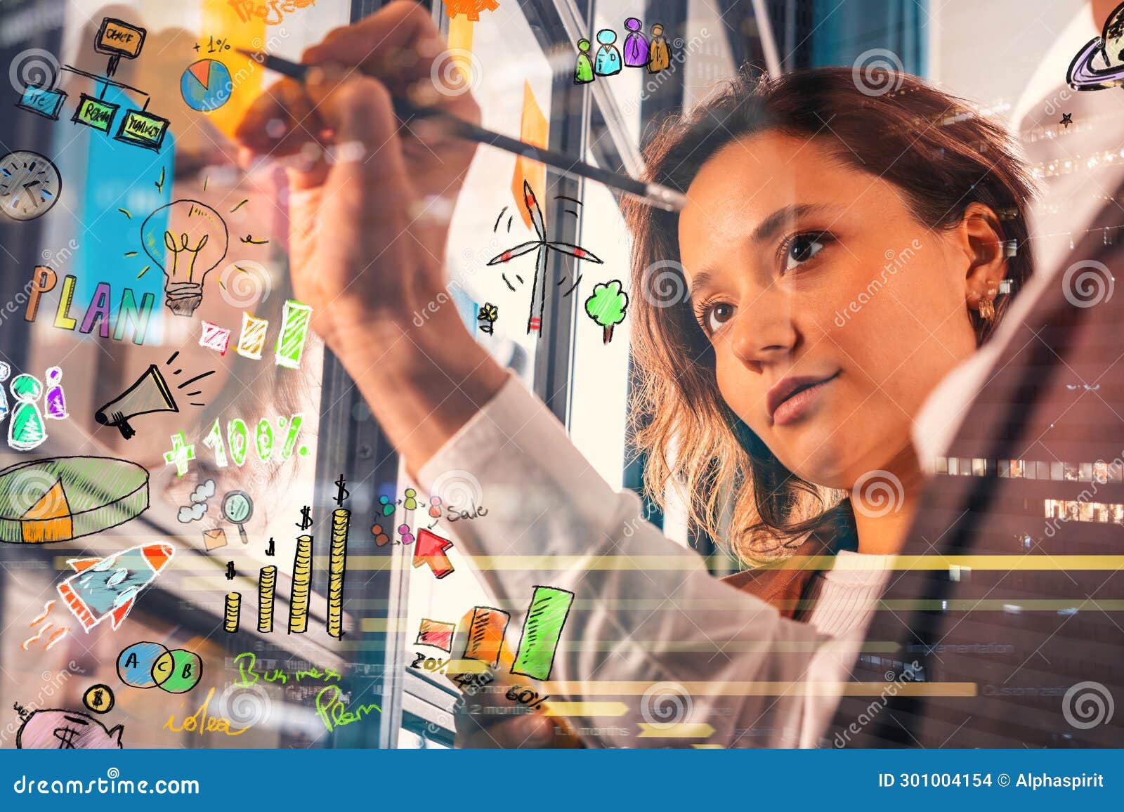 Team of Happy People Work Together As Teamwork and Partner Stock Photo ...